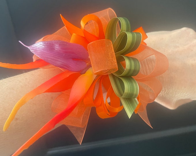 Real Touch Bird of Paradise Wrist Corsage - Etsy