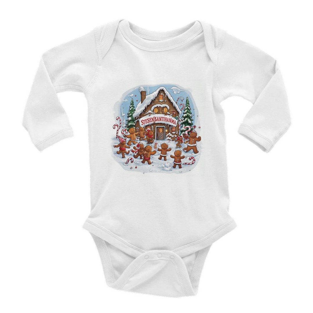 Snowy Gingerbread House Classic Baby Long Sleeve Bodysuit - Etsy