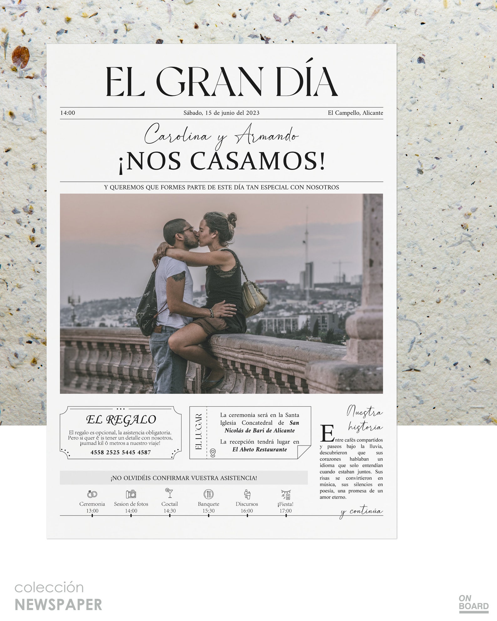 Wedding Invitations, Newspaper Invitation, Newspaper, Daily Invitation ...