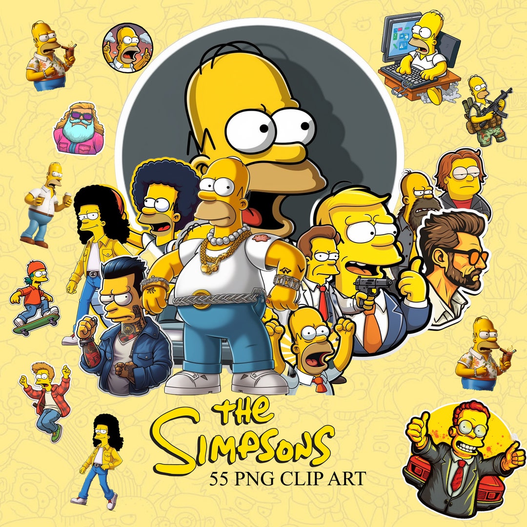 The Simpsons Sticker Set 55 Pack Hydroflask Phone Laptop - Etsy