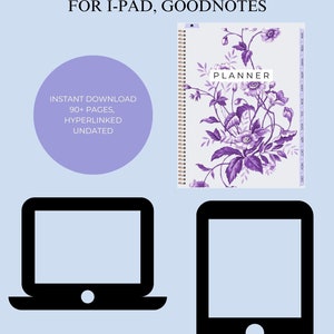 Digital PDF Planner, Digital Calendar, Undated Planner, Organization ...