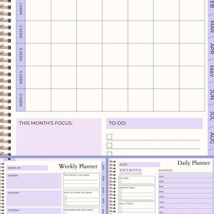 Digital PDF Planner, Digital Calendar, Undated Planner, Organization ...