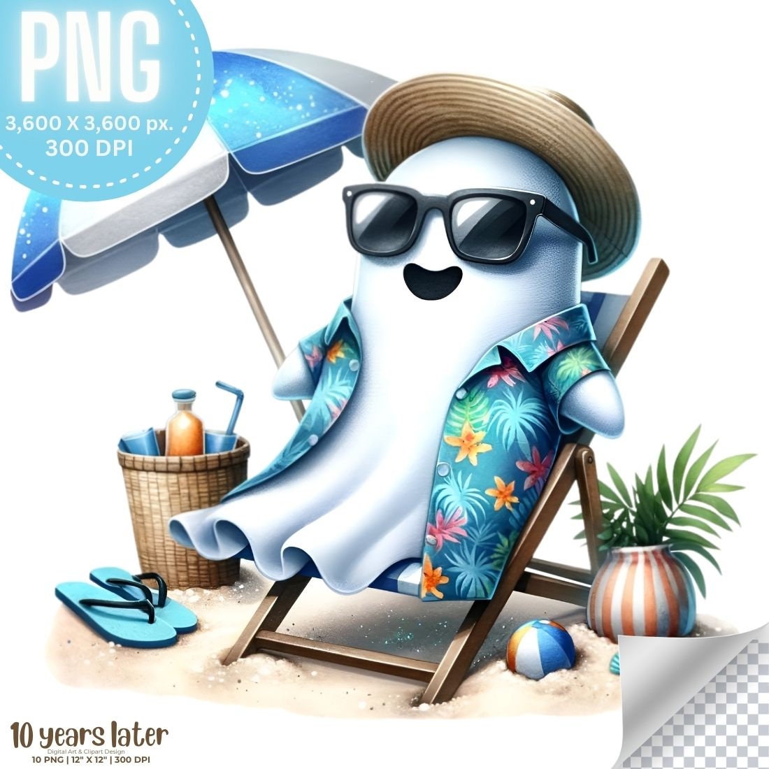 Ghost at the Beach High Quality 10 PNG Beach Ghost, Summer Ghost ...