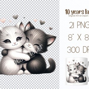 21 Animal Hug Clipart | Cute Couples Animal PNG, BFF, Friends ...