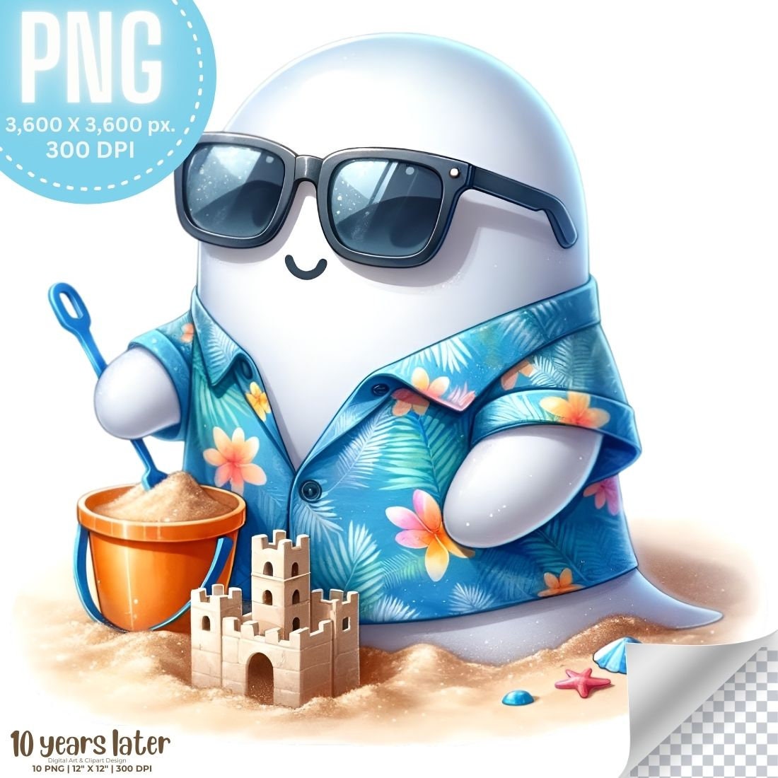 Ghost at the Beach High Quality 10 PNG Beach Ghost, Summer Ghost ...
