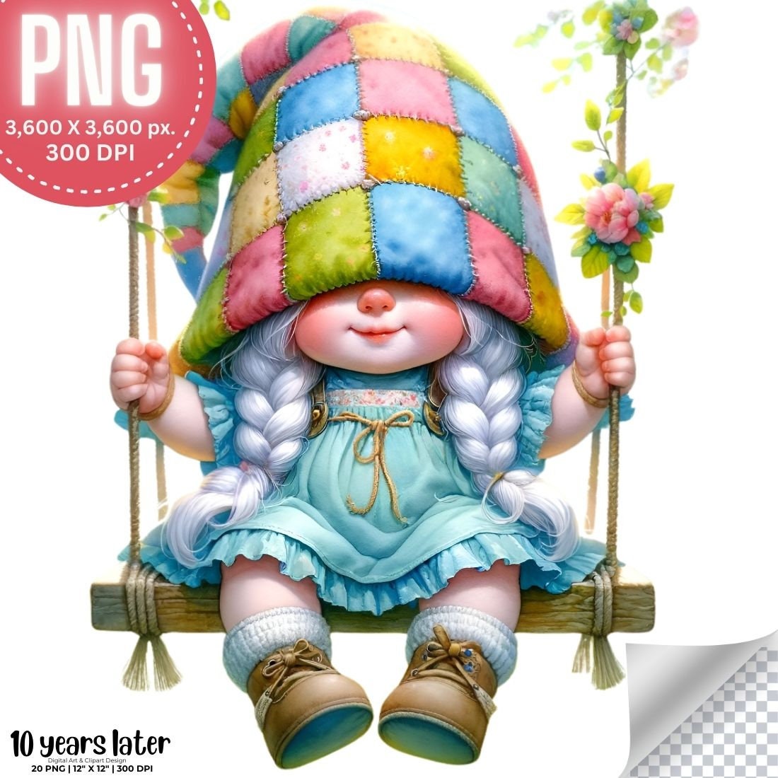 Spring Girl Gnome 20 High Quality Pngs Cute Female Gnome, Easter Girl ...