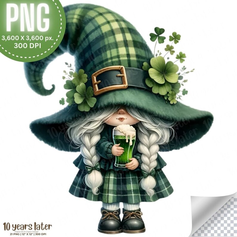 St.patrick Girl Gnome on High Quality 21 Clipart St.patrick Gnome PNG ...