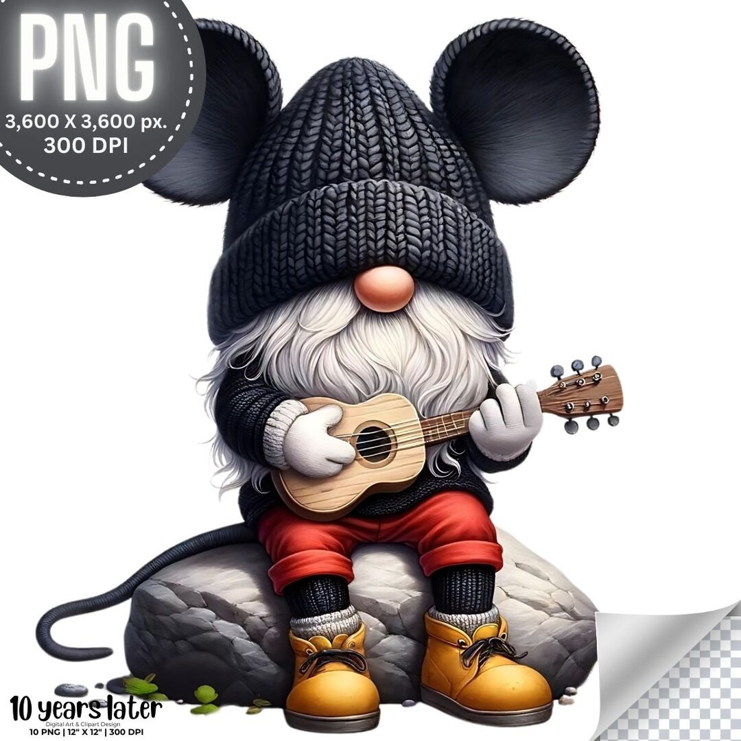 Mouse Gnome Clip Arts 10 Pngs Cute Gnome Watercolor, Mice Gnome, Rat ...