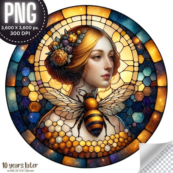 Stained Glass Bee - Etsy