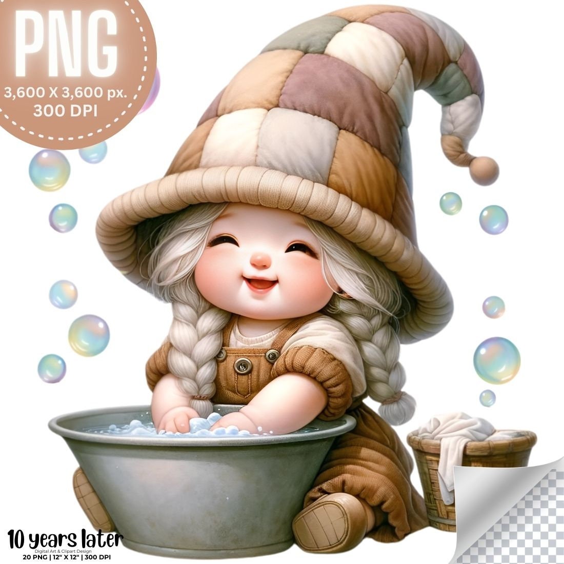 Housekeeping & Cleaning Girl Gnomes 20 High Quality Pngs | Cute Female ...