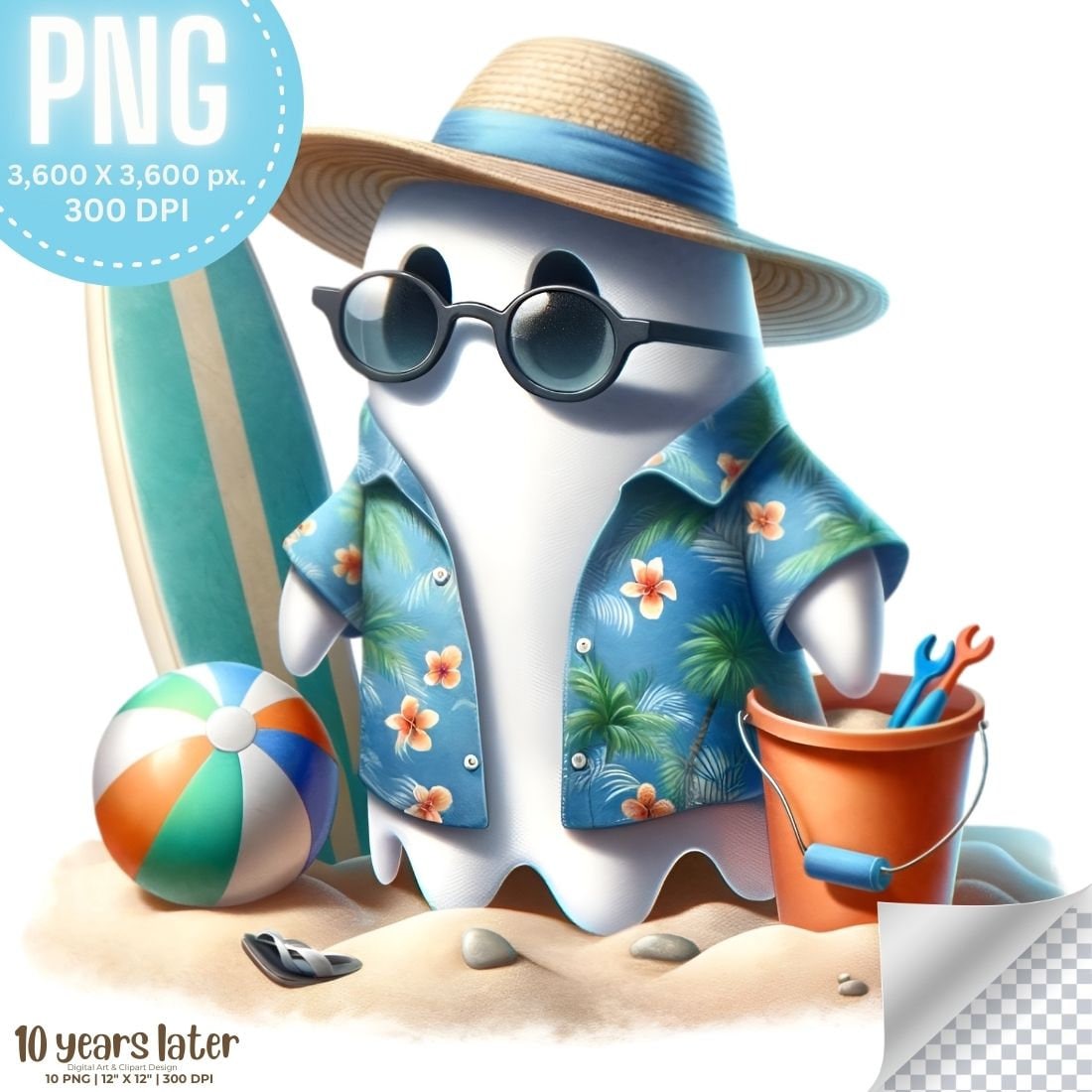 Ghost at the Beach High Quality 10 PNG Beach Ghost, Summer Ghost ...