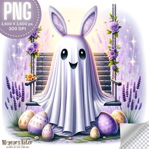 Easter Ghost Hight Quality Clipart 15 PNG | Cute Ghost Easter Eggs ...