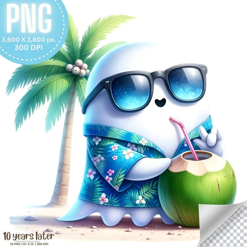 Ghost at the Beach High Quality 10 PNG Beach Ghost, Summer Ghost ...