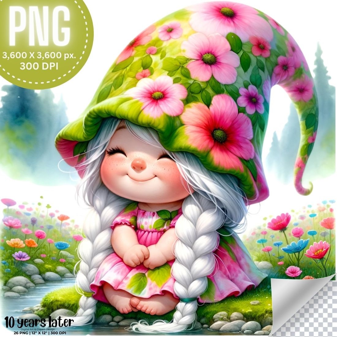 Tropical Girl Gnome 26 High-quality Pngs Cute Female Gnome, Summer Girl ...