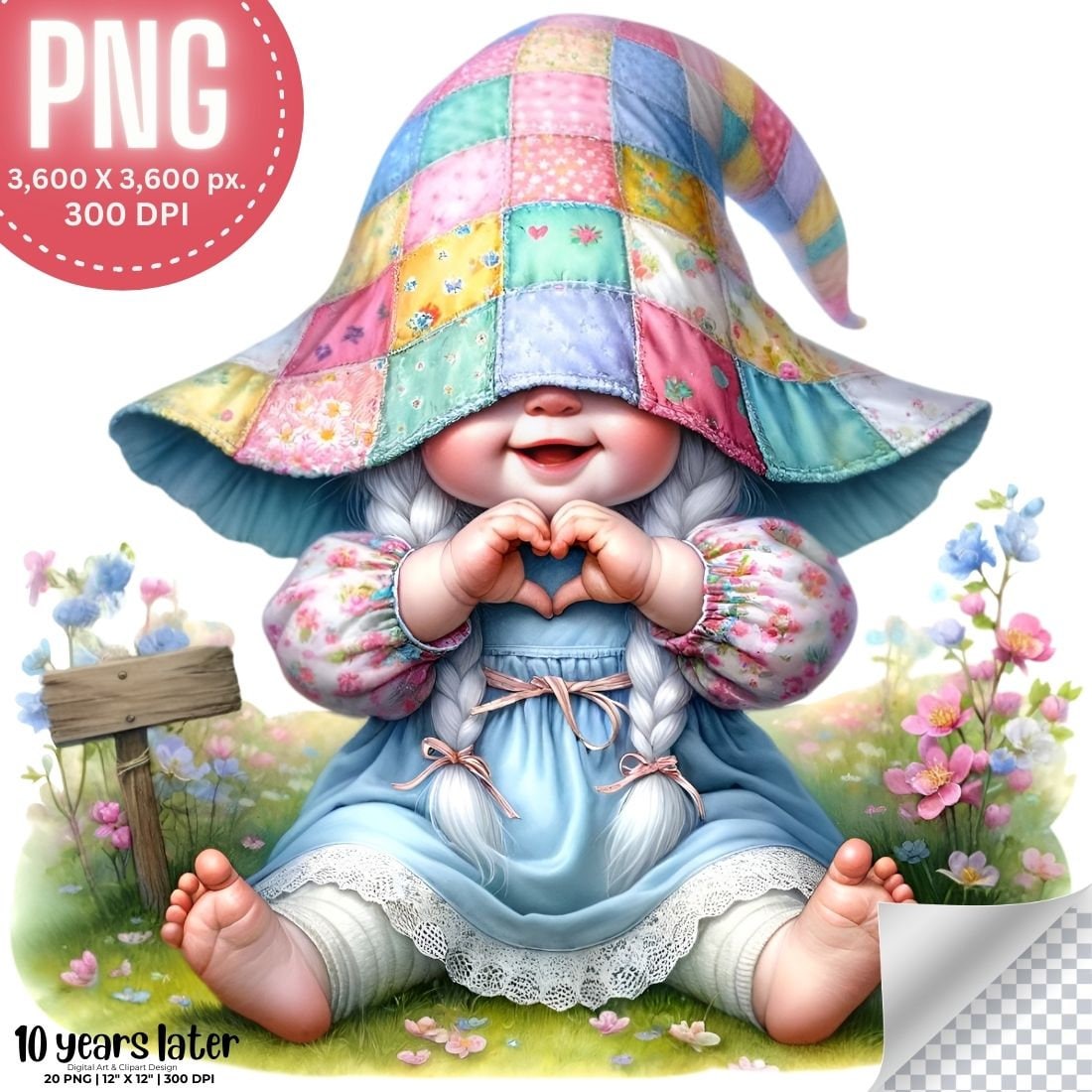 Spring Girl Gnome 20 High Quality Pngs Cute Female Gnome, Easter Girl ...