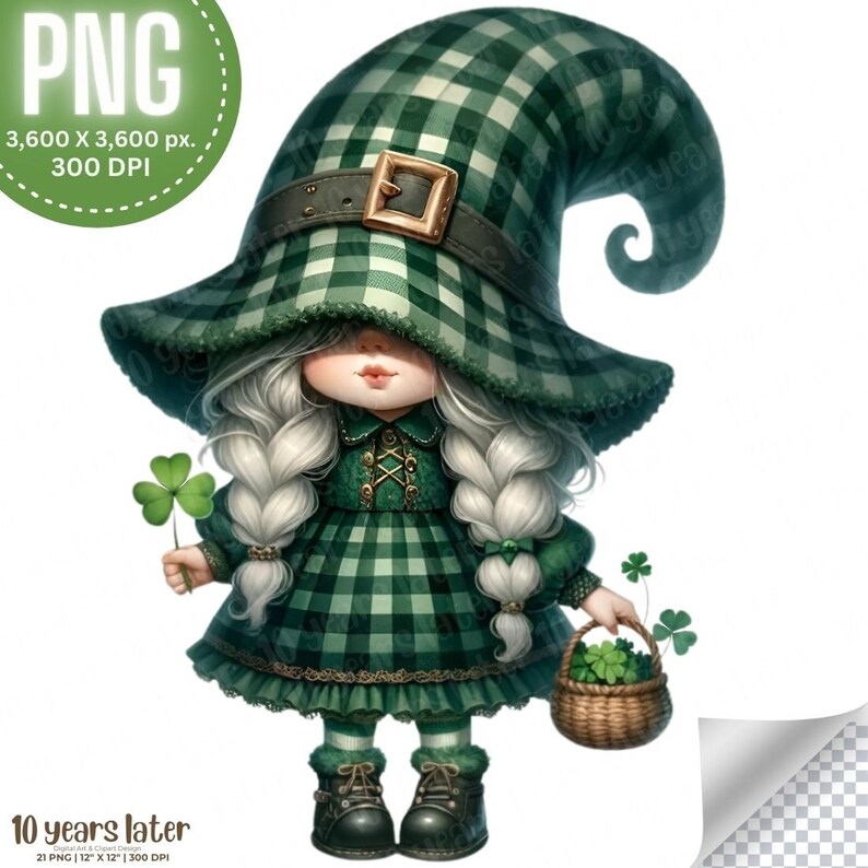 St.patrick Girl Gnome on High Quality 21 Clipart St.patrick Gnome PNG ...