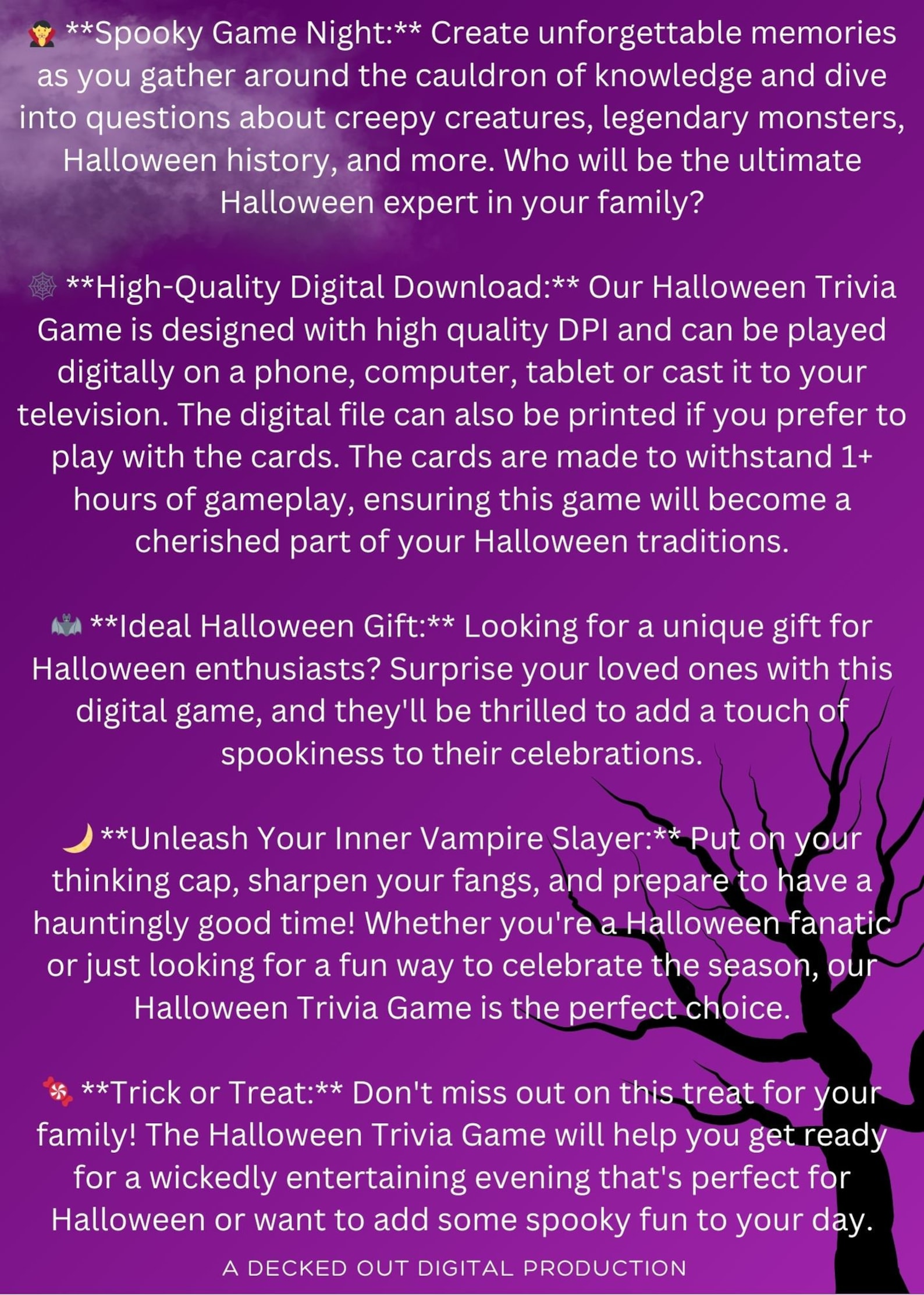 Halloween Spooky Family Trivia Game - Etsy