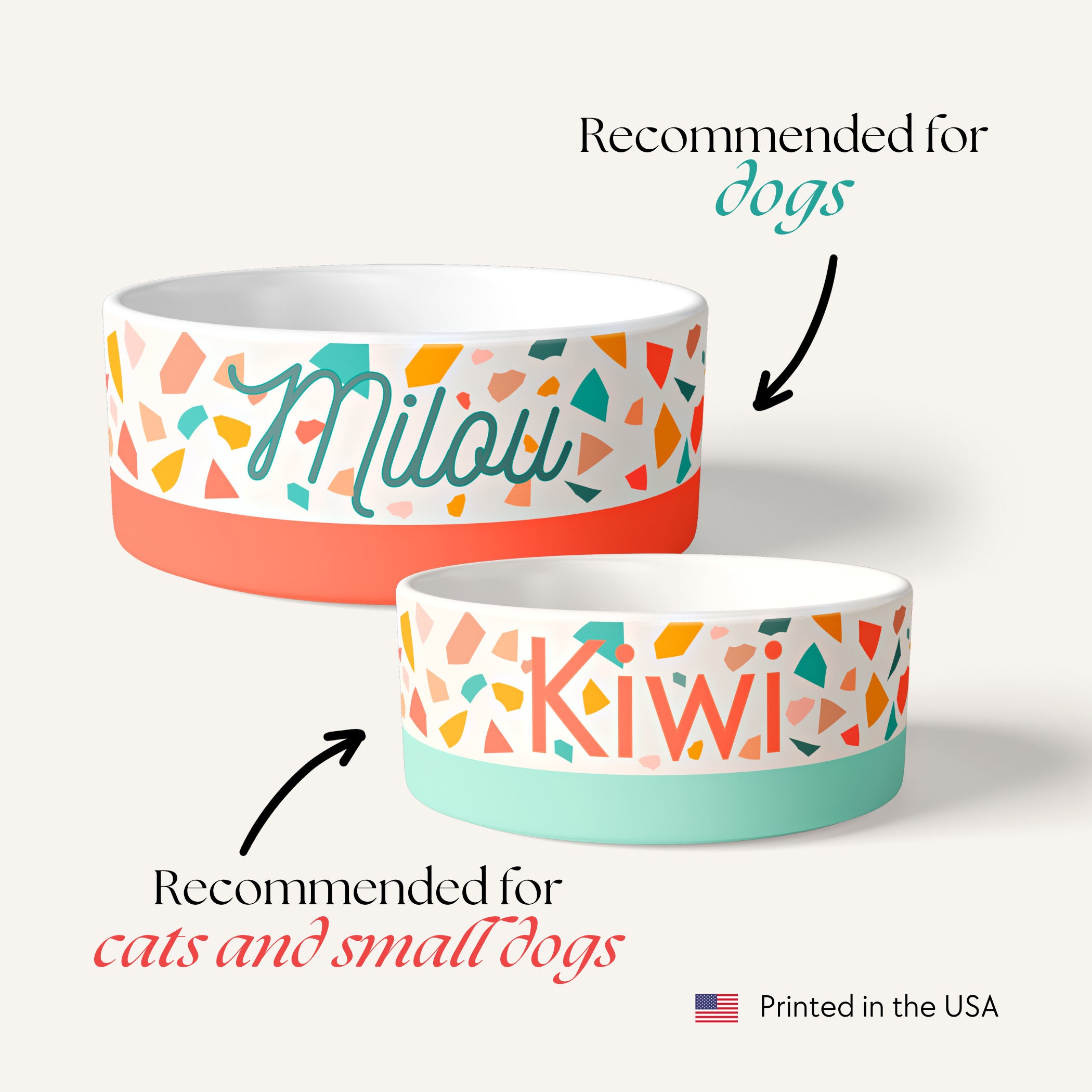 Personalized Dog Bowl, Dog Water Bowl, Ceramic Dog Bowl, Dog Food Bowl ...