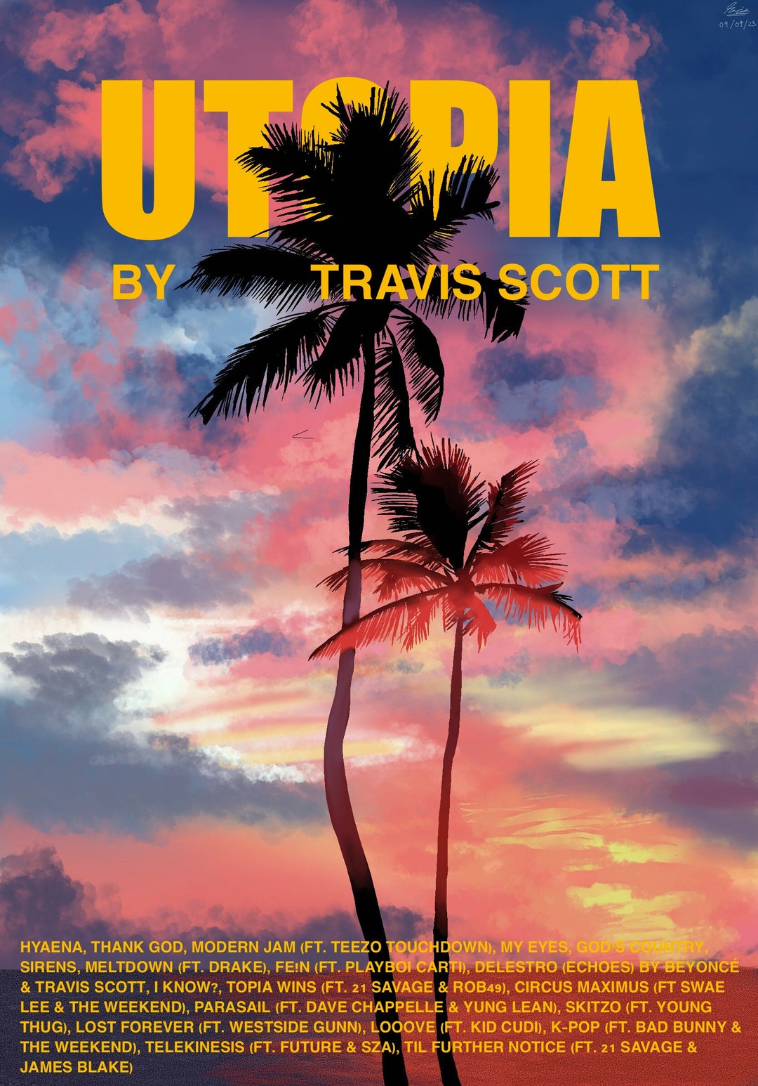 UTOPIA by Travis Scott Digital Album Poster - Etsy