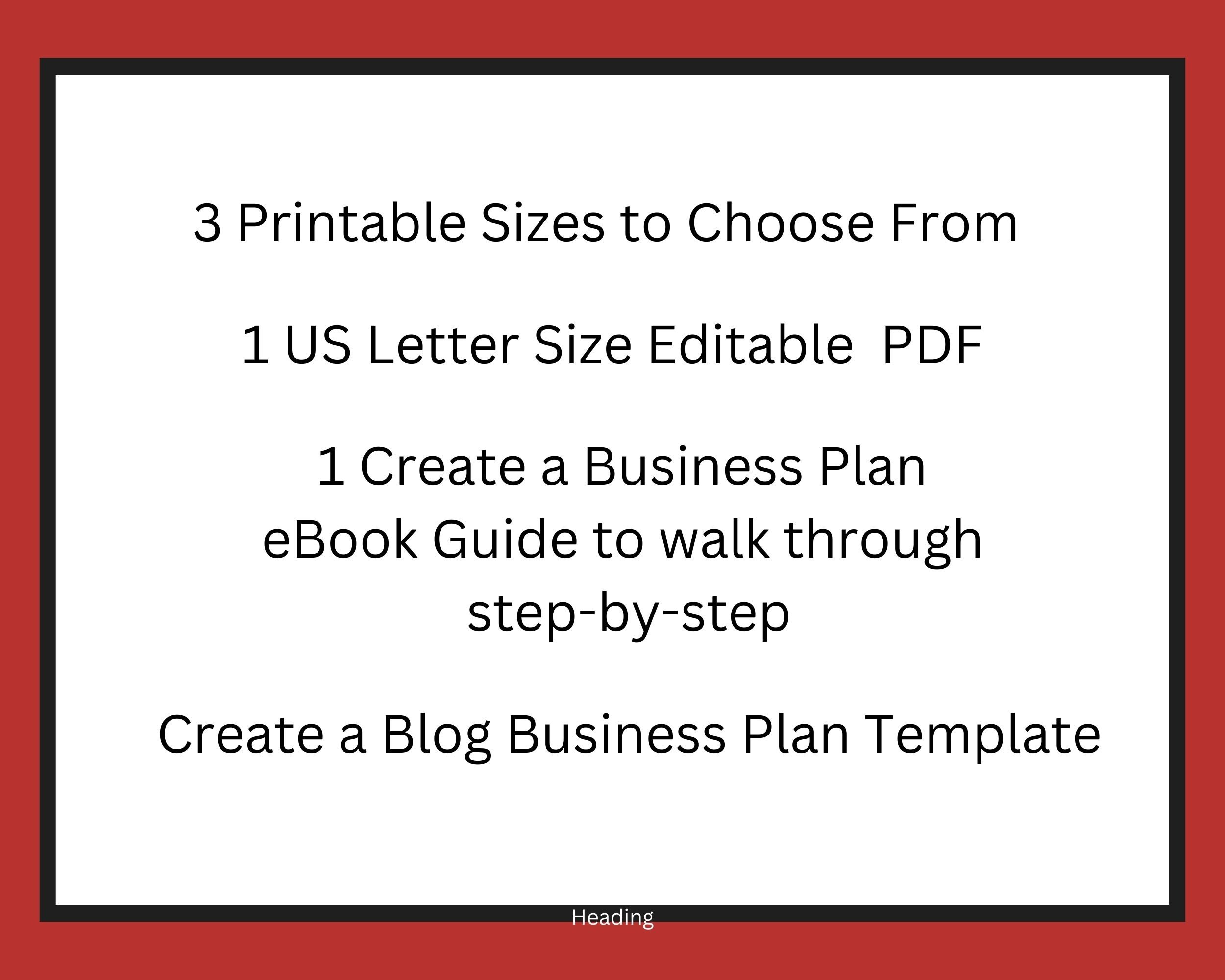 Blog Business Plan Template Guide, Create a Blog, Blog Plan, Beginners ...