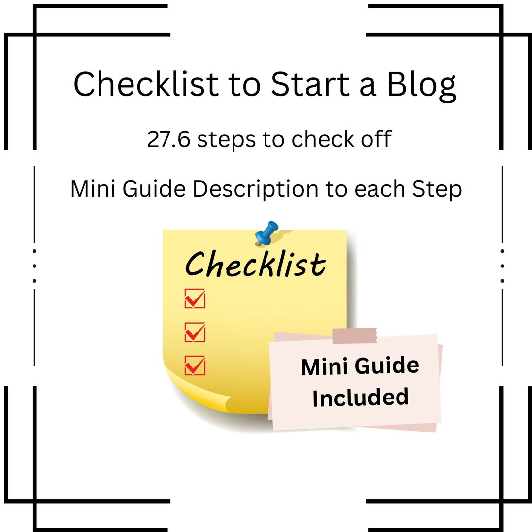 Start a Blog Checklist Plus Guide, Step by Step Checklist, Beginners ...