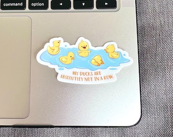 Ducks in a Row, ADHD Sticker, Custom Die Cut Vinyl Laptop Sticker ...