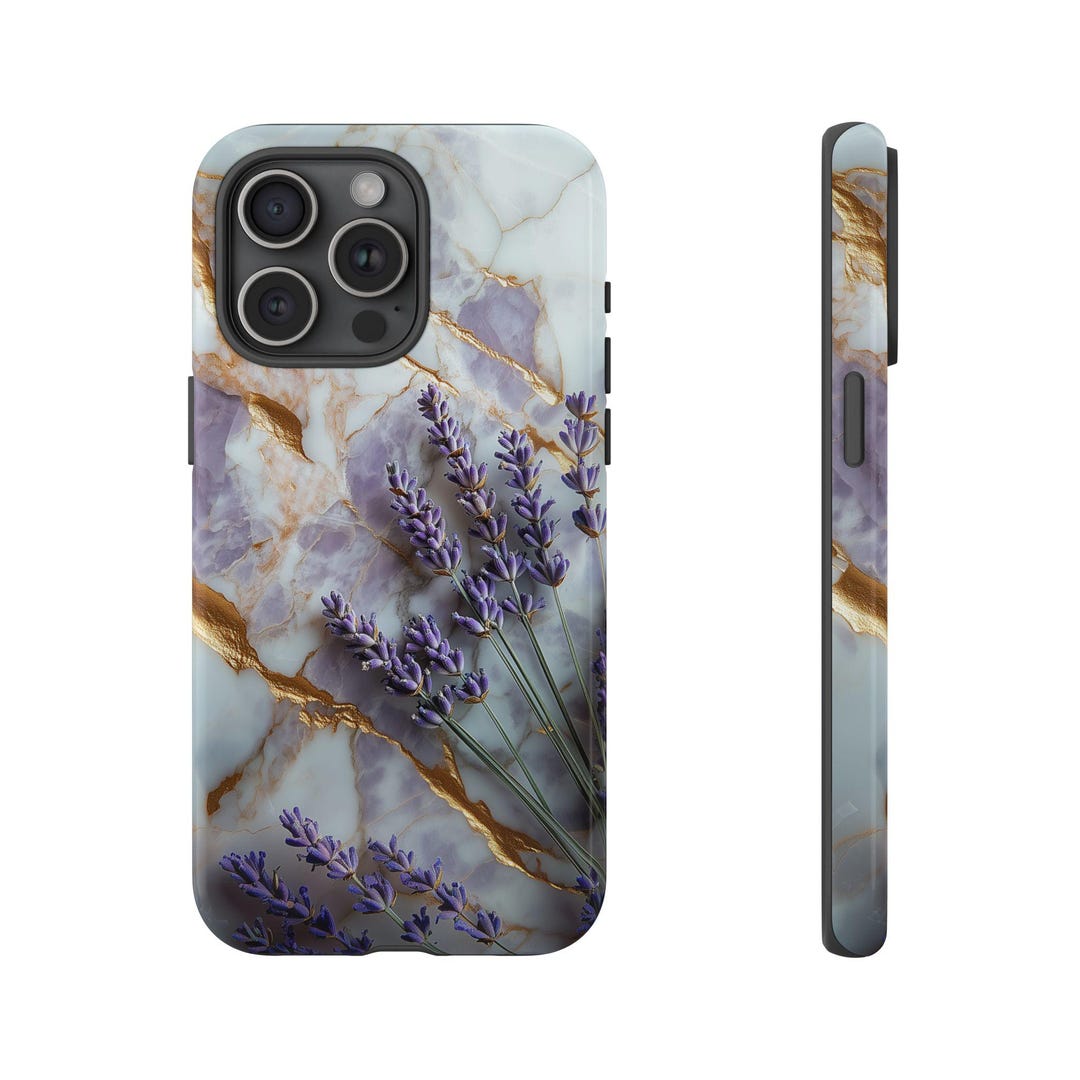 Lavender Marble Crystal Phone Case, Gemstone Phone Case, Purple and ...