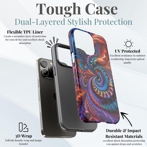 Psychedelic Fractal Aesthetic Art Phone Case, Hypnotic Design, iPhone ...