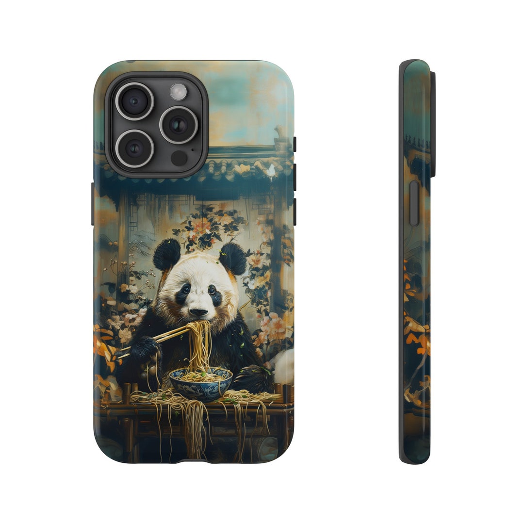 Panda Eating Noodles, Asian Food Phone Case, Ramen Noodles Phone Case ...