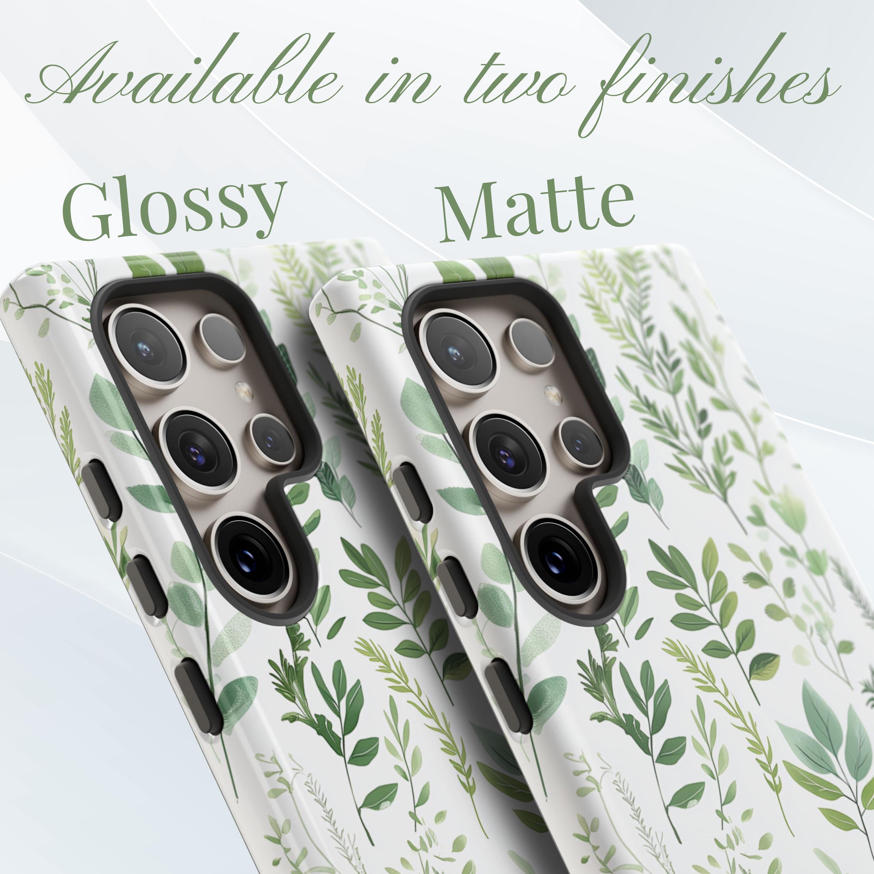 Cottage Core Floral Botanical Design Phone Case, Garden Cover, Leafy ...