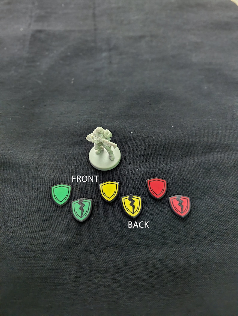Colored Shield Tokens for Tabletop Games (12 Pc Set) - Etsy