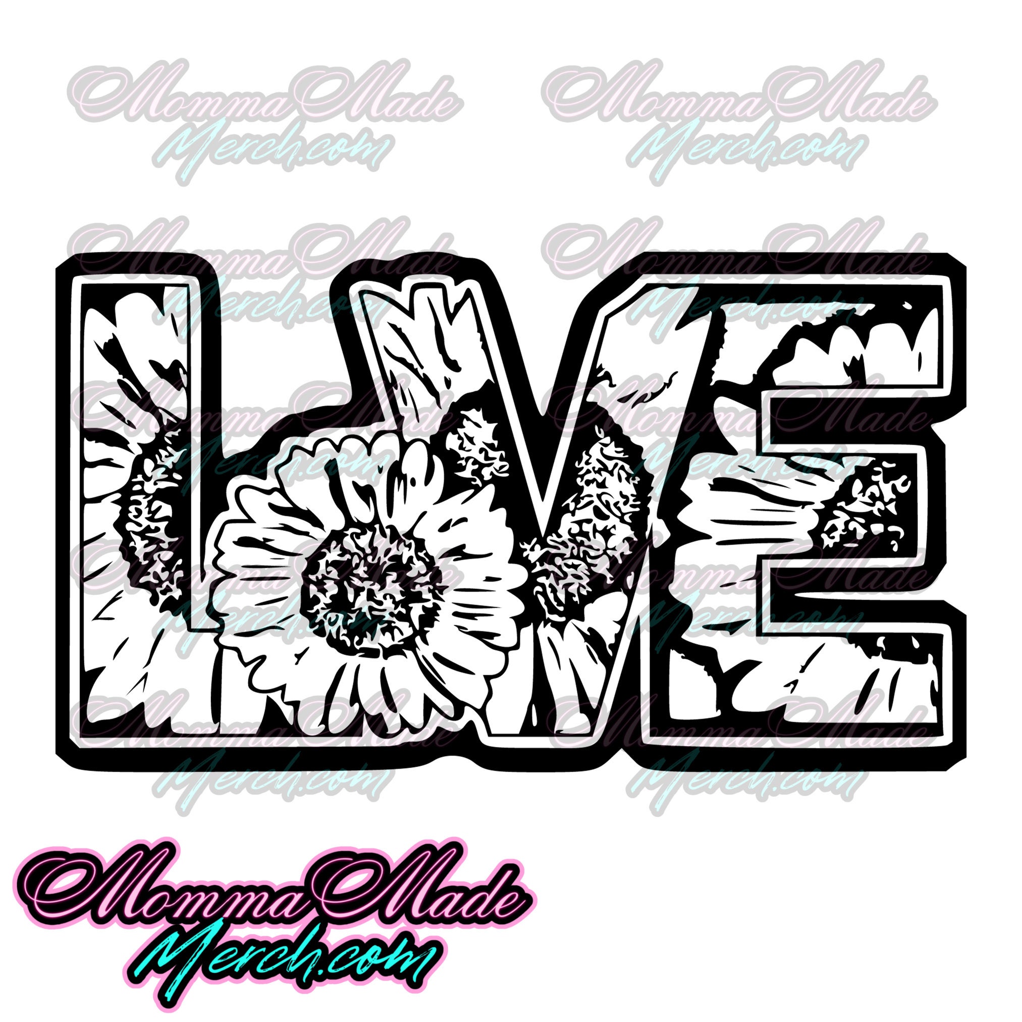 Love Sunflowers 300 DPI PNG, SVG File For - Etsy