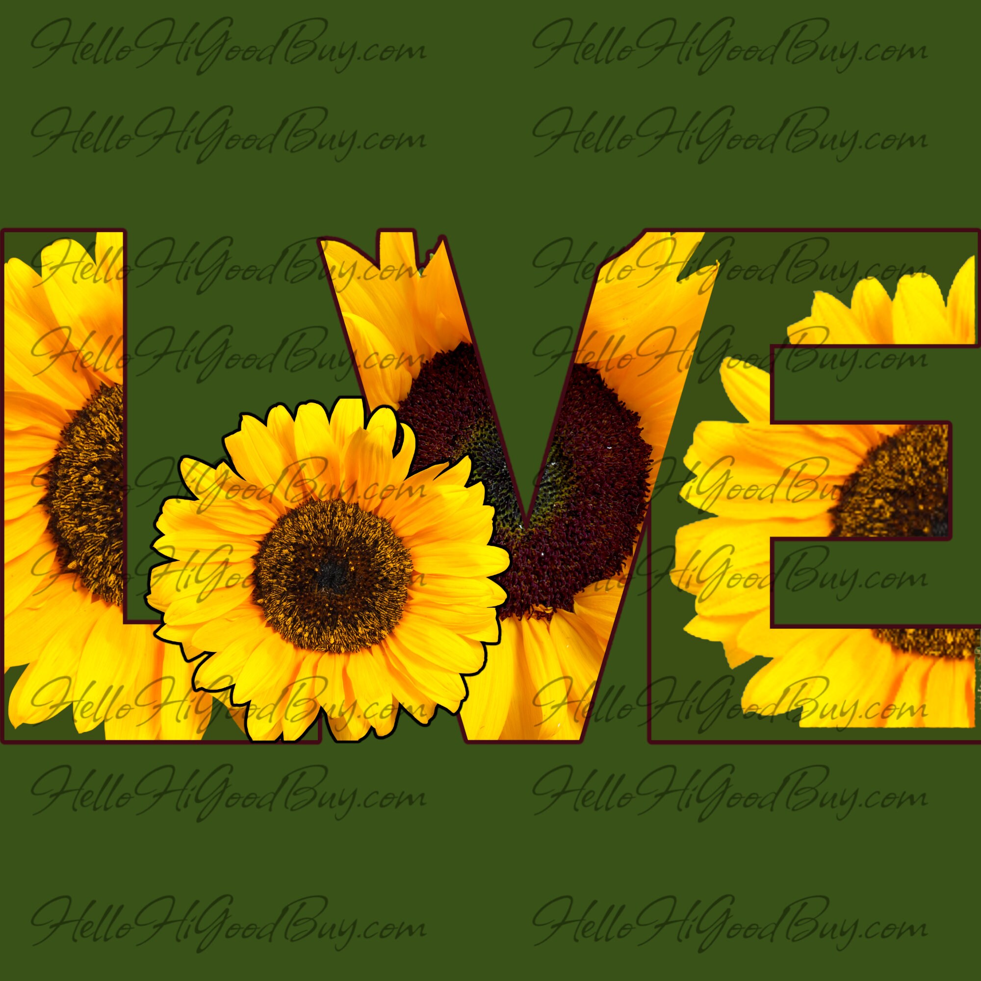 Love Sunflowers 300 DPI PNG, SVG File For - Etsy