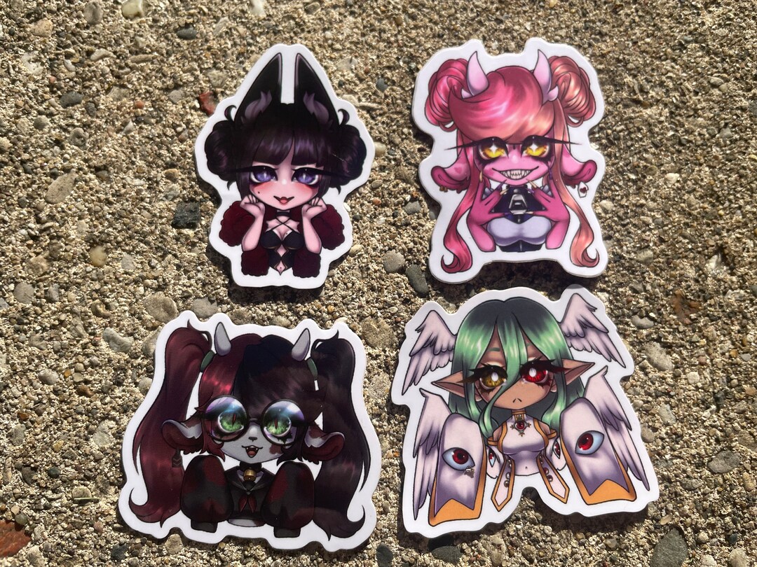 2in Anime Vtuber Stickers: Vermisa, Vermire, Somicidas, Seraphina - Etsy