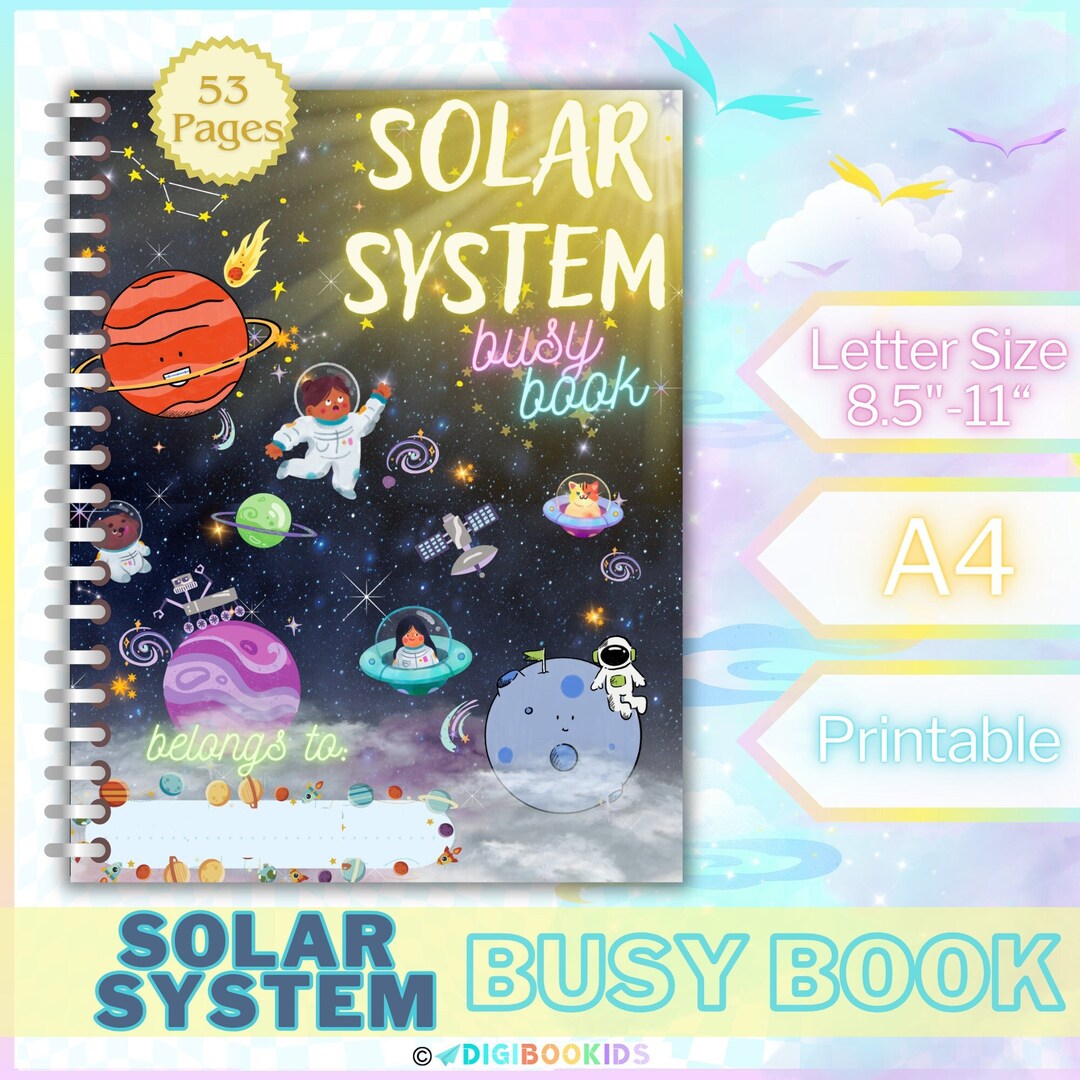 Solar System Busy Book Outer Space Learning Packet Space Book - Etsy Canada