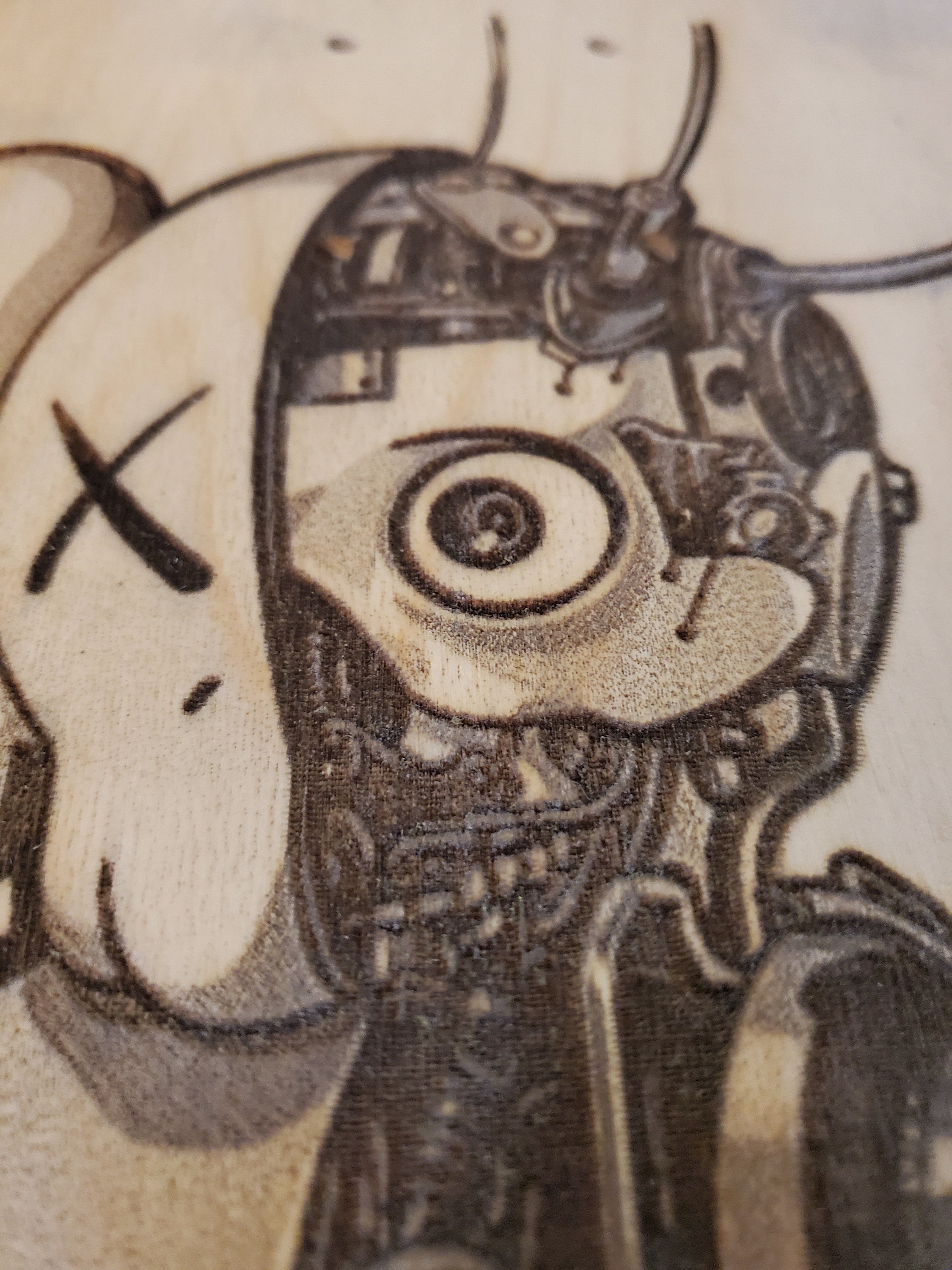 Kaws Robot Laser Engraved Skateboard Wall Art Deck Rare Find Unique ...