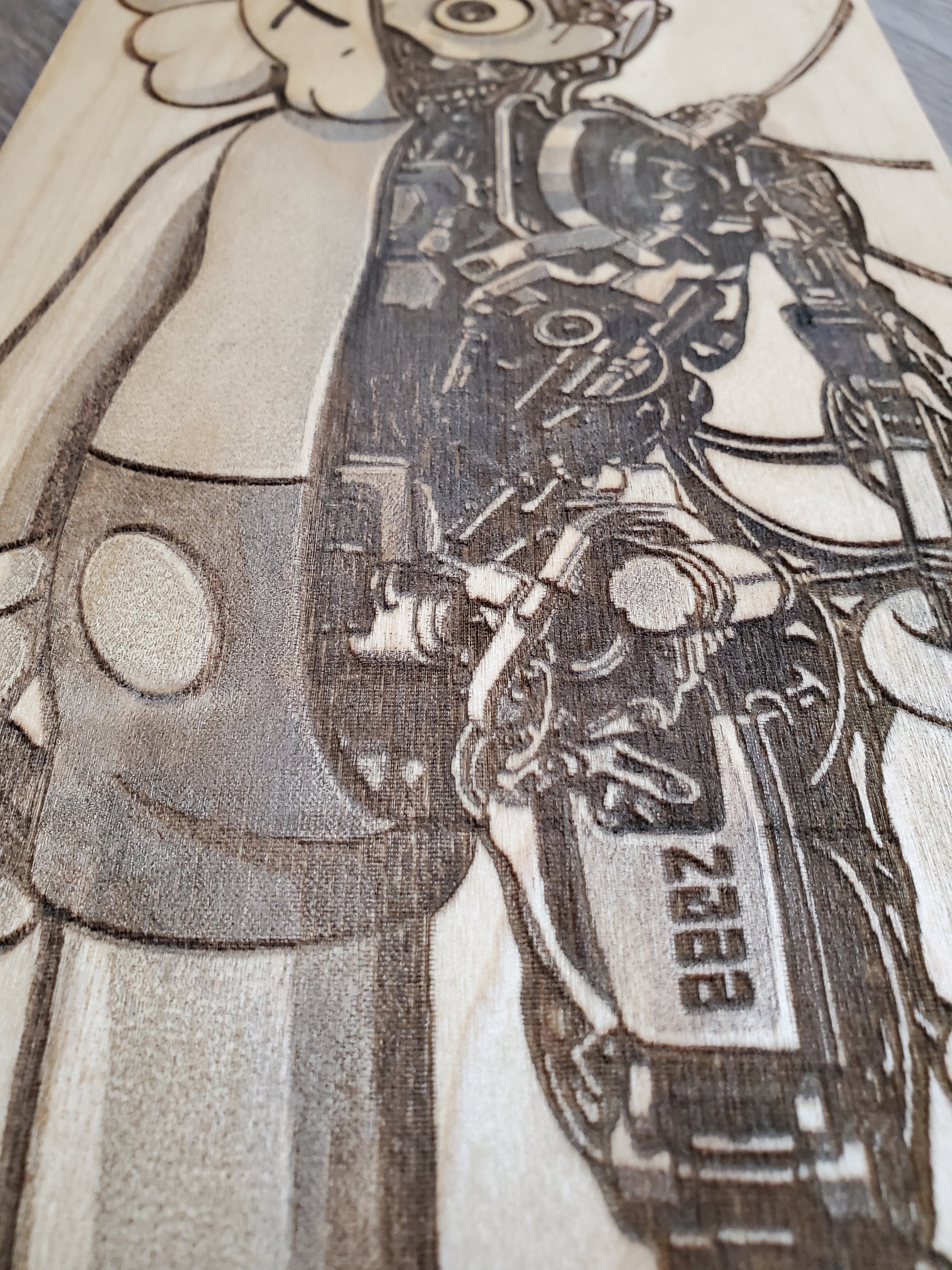 Kaws Robot Laser Engraved Skateboard Wall Art Deck Rare Find Unique ...