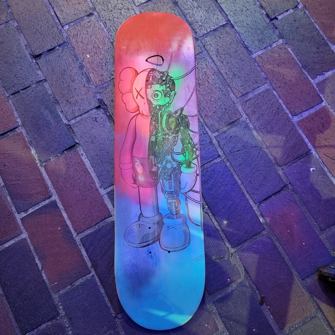 Mechanical Kaws Skateboard Wall Art Deck Hypebeast Anime Gamer Home ...