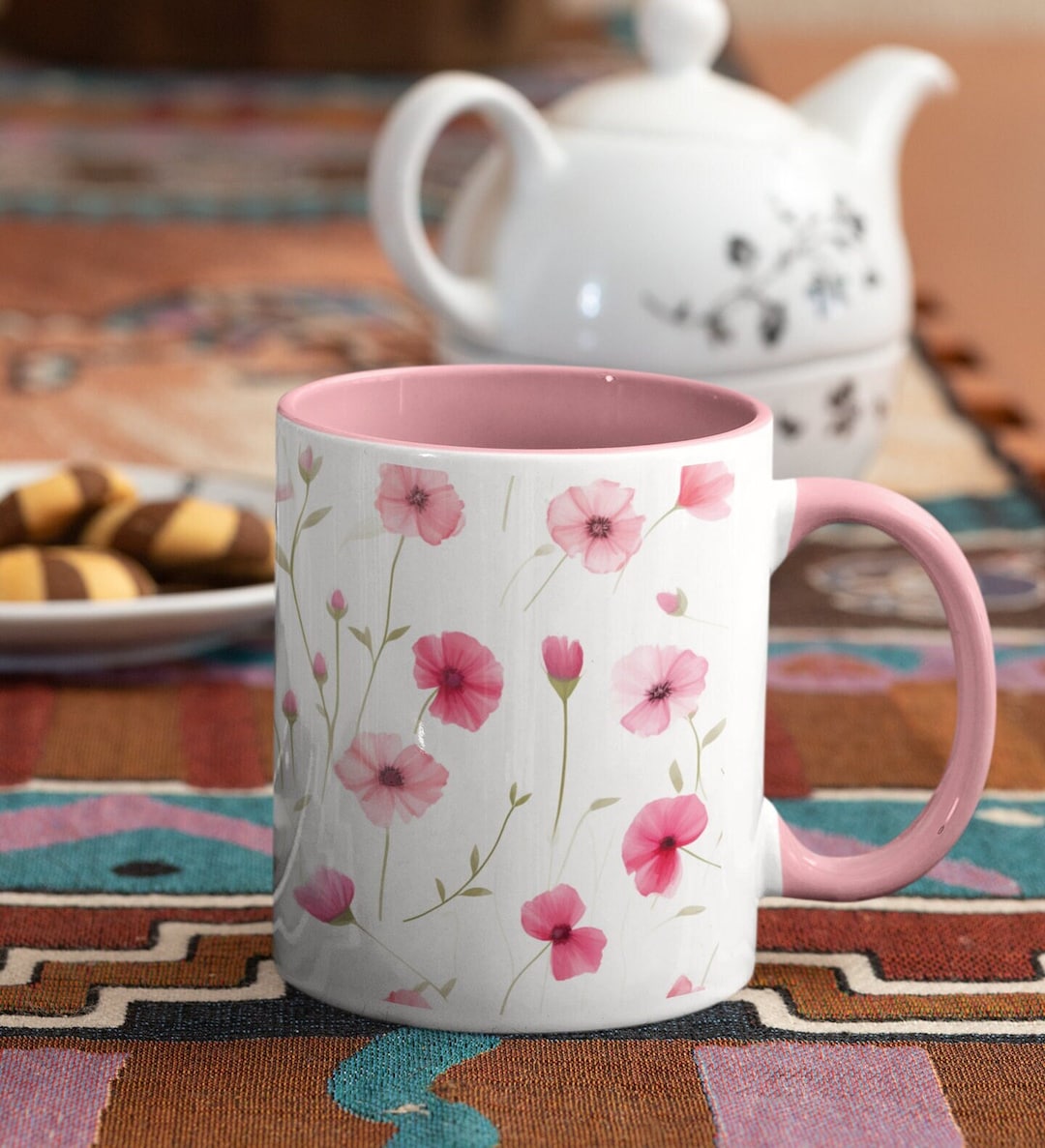 Pretty Pink Mug, Gifts for Pink Lovers, Pink Gifts, Pressed Pink ...