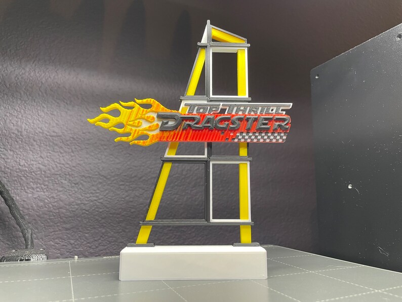 Top Thrill Dragster Entrance Sign Art Desk Model - Etsy