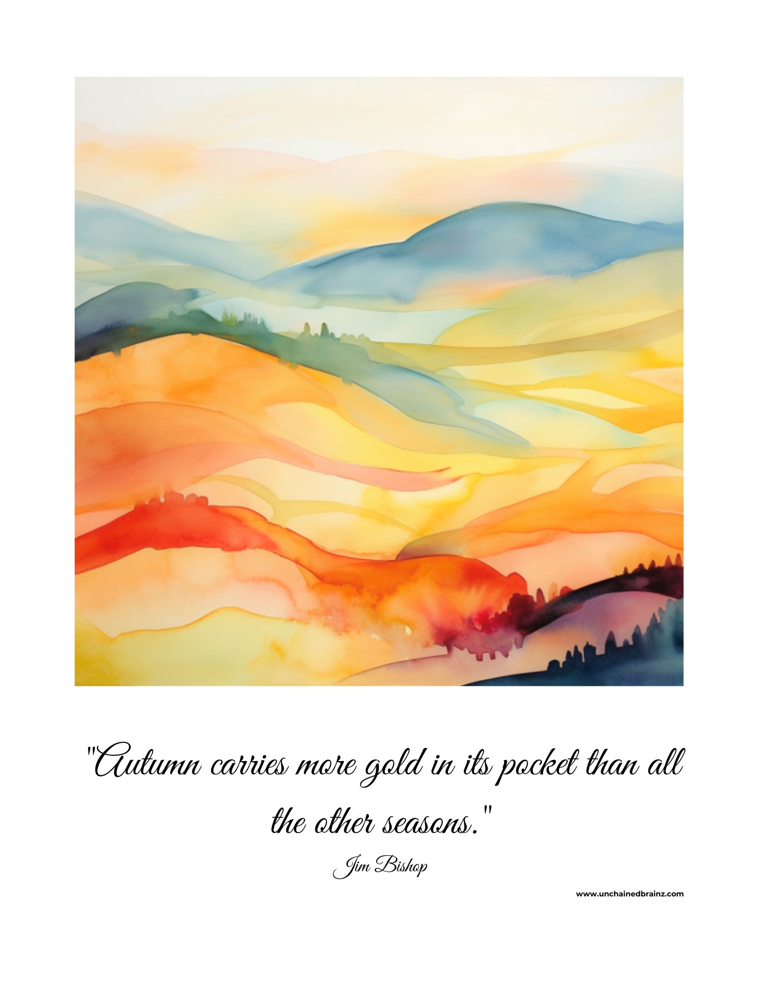 Fall Watercolor Reverse Coloring Pages: Relaxing Art Activity (PDF ...