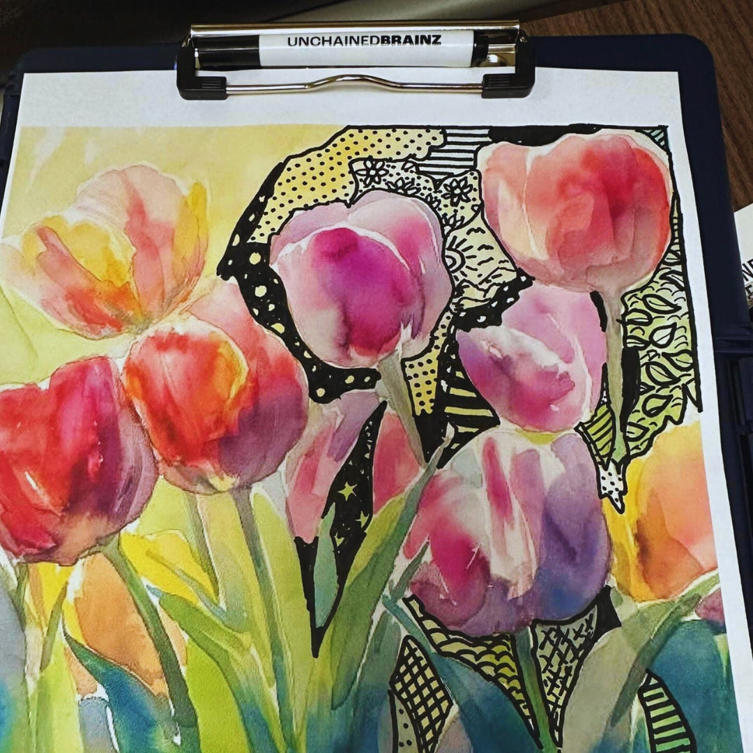 Spring Garden Floral Coloring Bundle Stress Relief Adult Coloring Pages ...