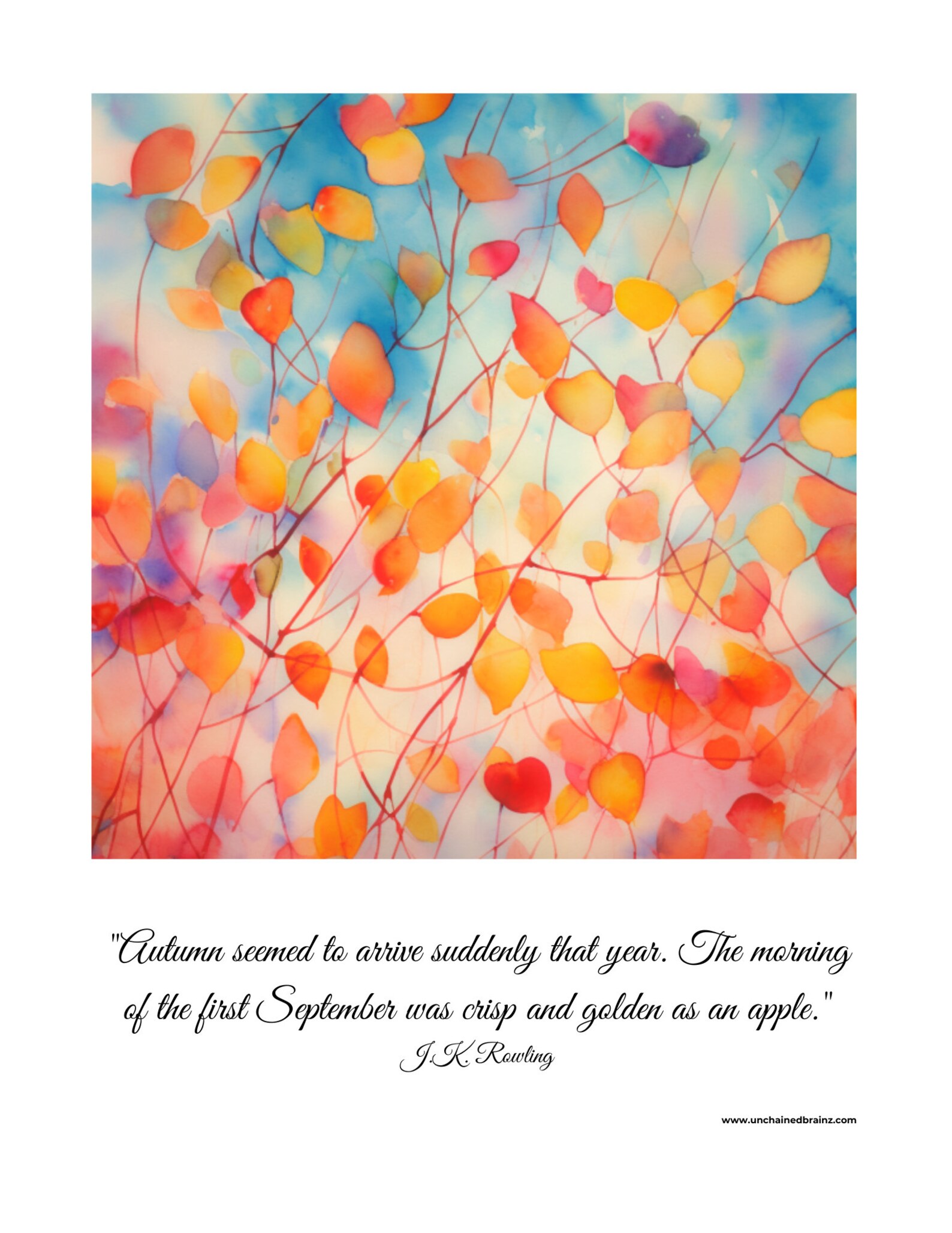 Fall Watercolor Reverse Coloring Pages: Relaxing Art Activity (PDF ...