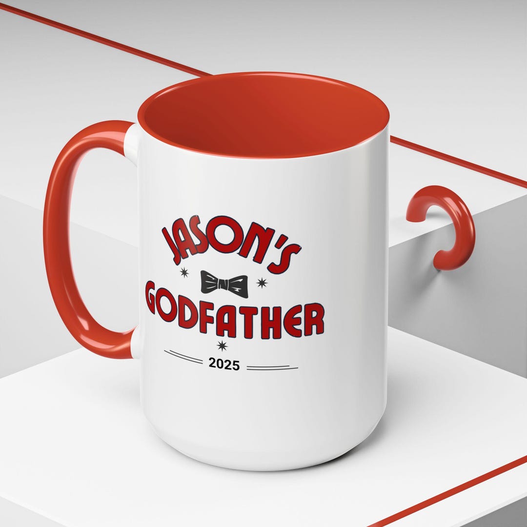 Personalized Godfather Coffee Mug, Custom Name Mug, Godfather Coffee ...