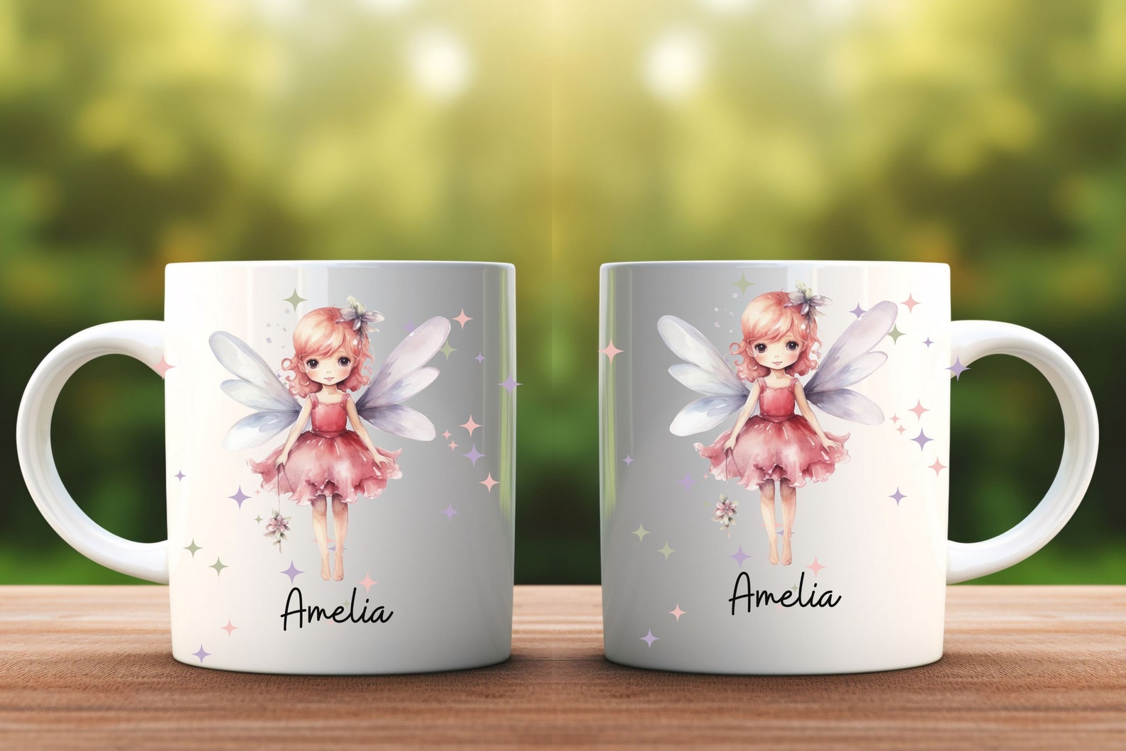 Custom Pink Fairy Mug, Personalized Fairy Coffee Mug, Fairy Coffee Cup ...