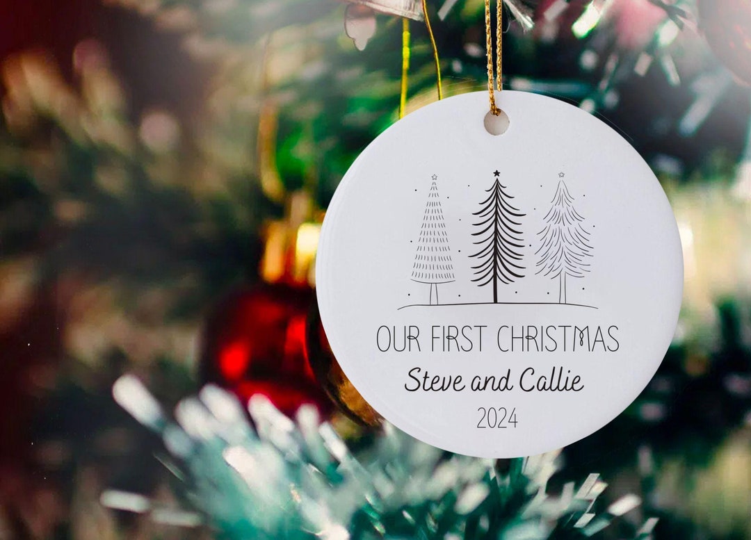 Personalized First Christmas Trees Ornament, Custom Christmas Ornament ...