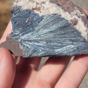 Metallic Radiating Pyrolusite Crystal Splays - Natural Pyrolusite ...