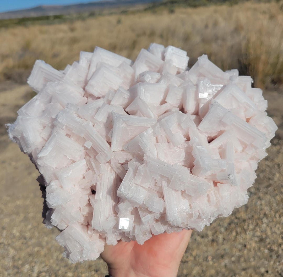 Massive Pink Halite Crystal Cluster From Trona California - Natural ...