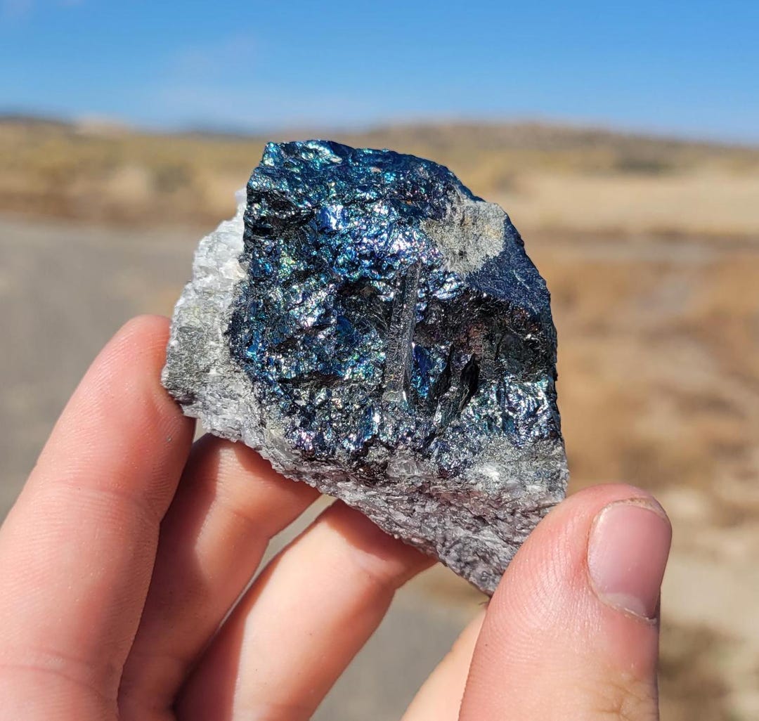 Raw Bornite Mineral Specimen: Natural Blue-purple Stone From Madagascar ...