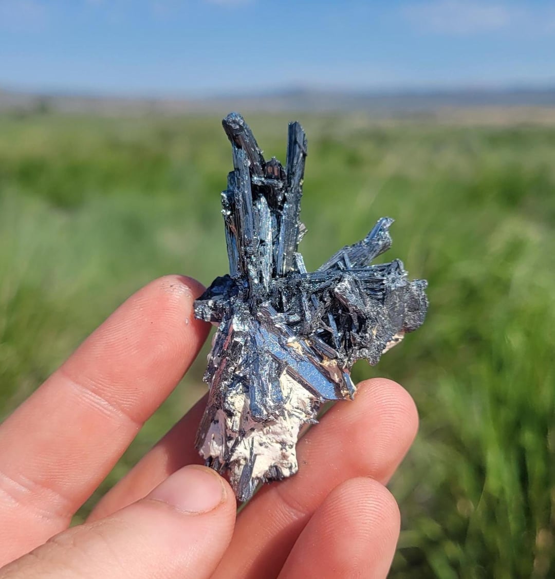 High Grade Metallic Stibnite Crystal Cluster - Natural Raw Stibnite ...
